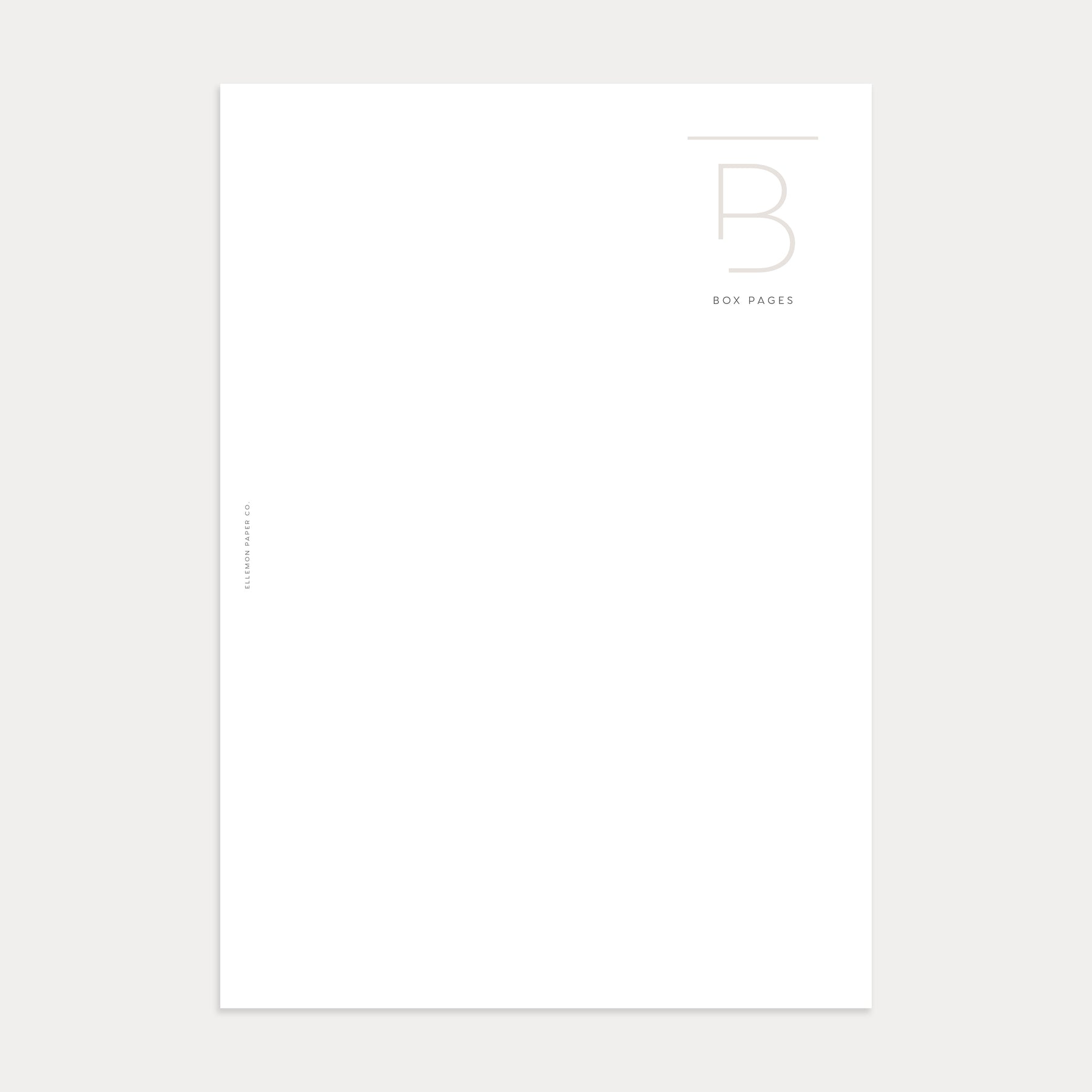 Box Pages – Ellemon Paper Co.